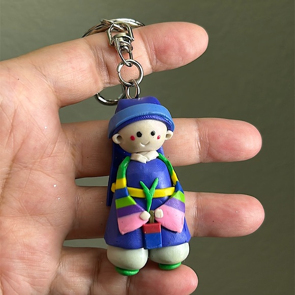 Hand Crafted | Accessories | Nwotclay Korean Boy In Hanbok Keychain ...